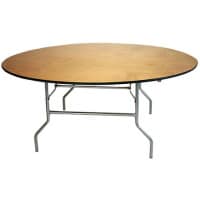AMWFT72R Plywood Core 72 inch Round Folding Table - The Furniture Family