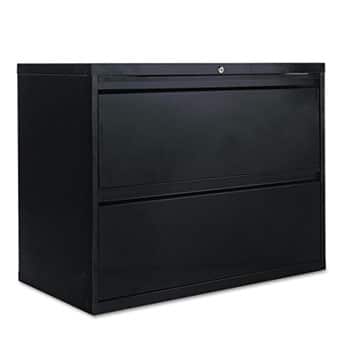 Black 2 drawer lateral file - The Furniture Family